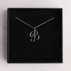 B Cursive Silver Initial Pendant Necklace – Soul & Little Rose